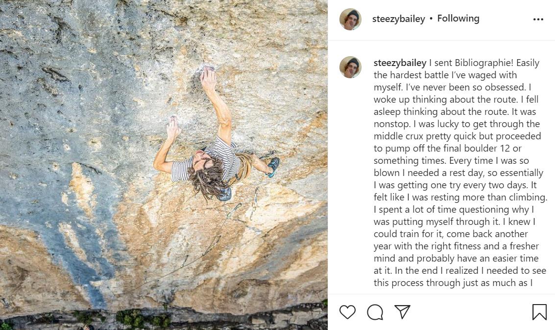 Sean Bailey gets third ascent of Bibliographie | Climber Magazine